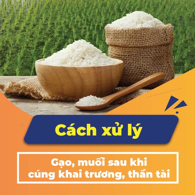 Gạo muối cúng xong thì làm gì trong ngày khai trương, thần tài?